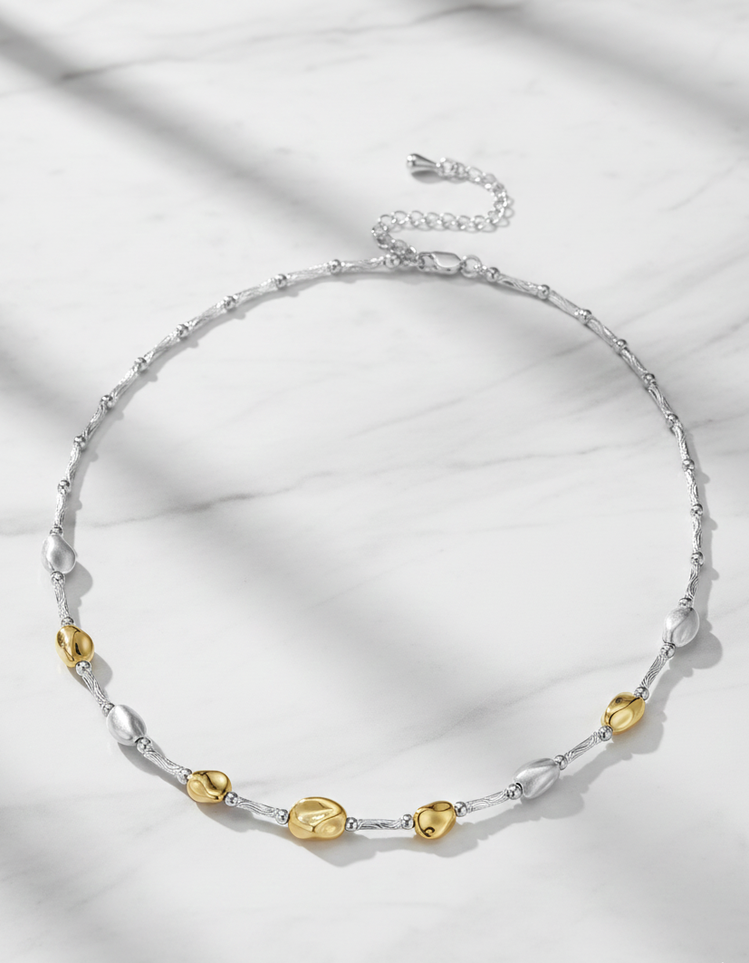 Two-Tone Bead Necklace | Necklaces |ZAFARI Studio Jewelry