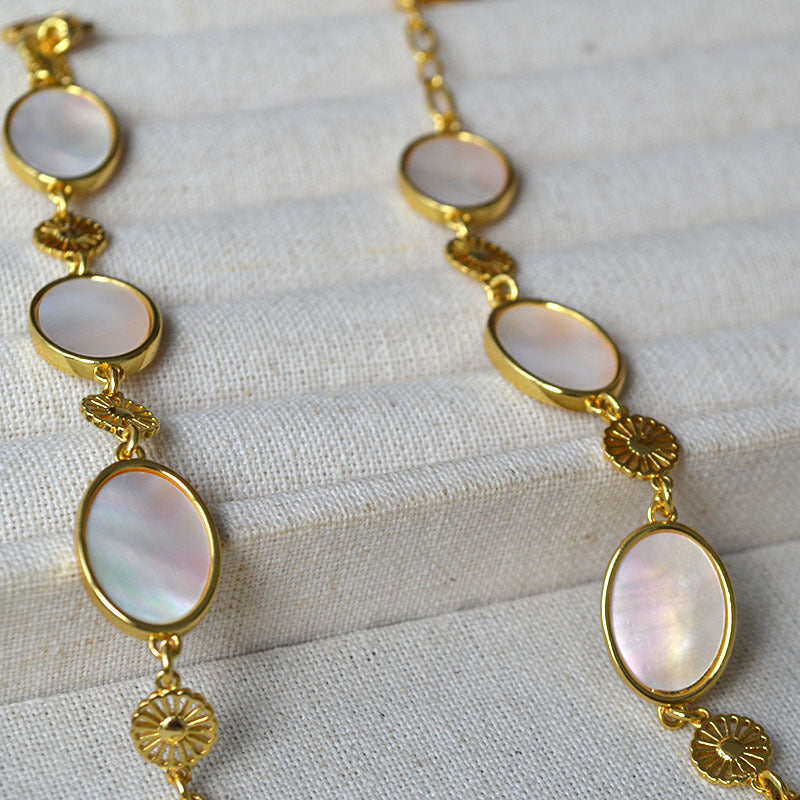 Oval Pearl Link Bracelet | Necklaces |ZAFARI Studio Jewelry